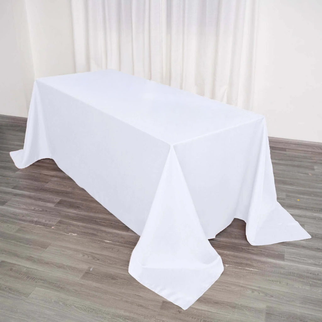 rectangle table white
