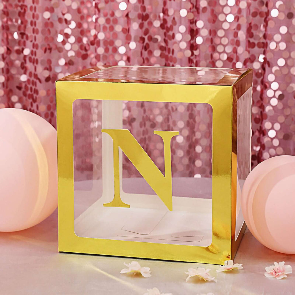 5" Metallic Gold Alphabet Stickers Banner | tableclothsfactory.com