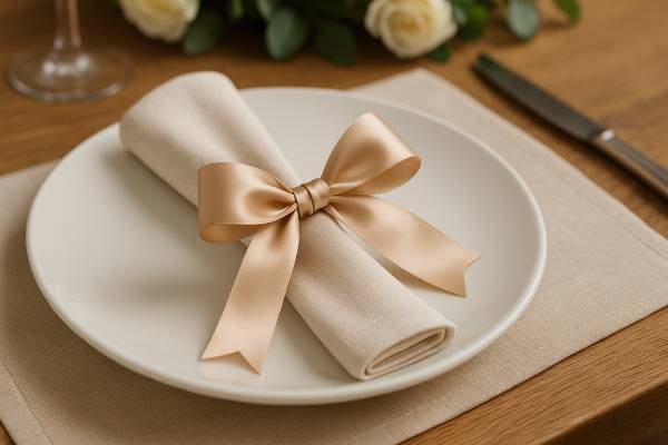 Crafting Custom Napkin Rings with Satin Ribbons