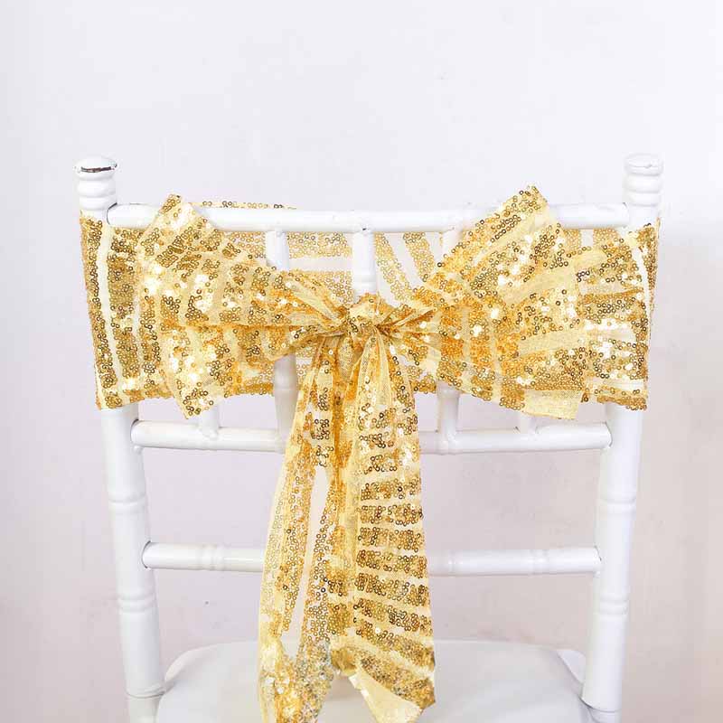 Leaf & Diamond Sequin Sashes | TableclothsFactory