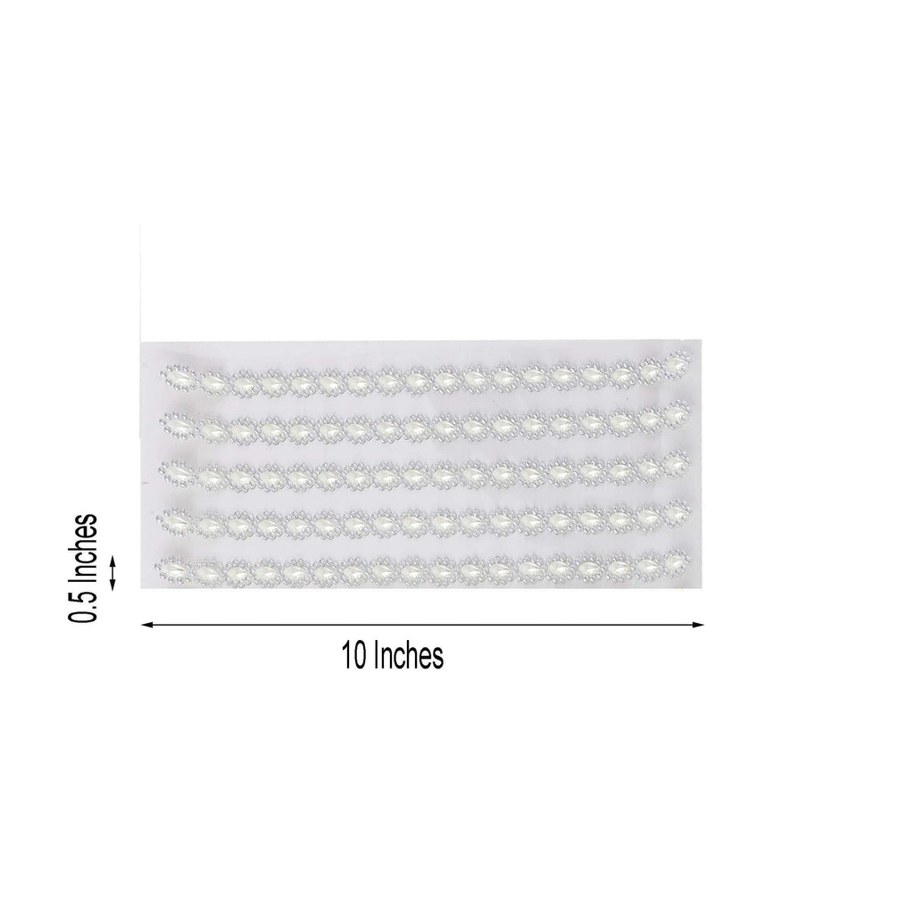 Self Adhesive Rhinestone Gems Stickers - Silver Oval | TableclothsFactory