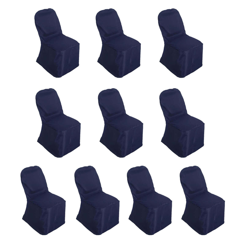 10 Pack Polyester Banquet Chair Covers Gold | TableclothsFactory