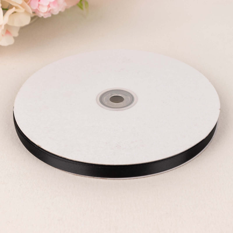 Black Satin Ribbon 1.5" x 50 Yards | TableclothsFactory