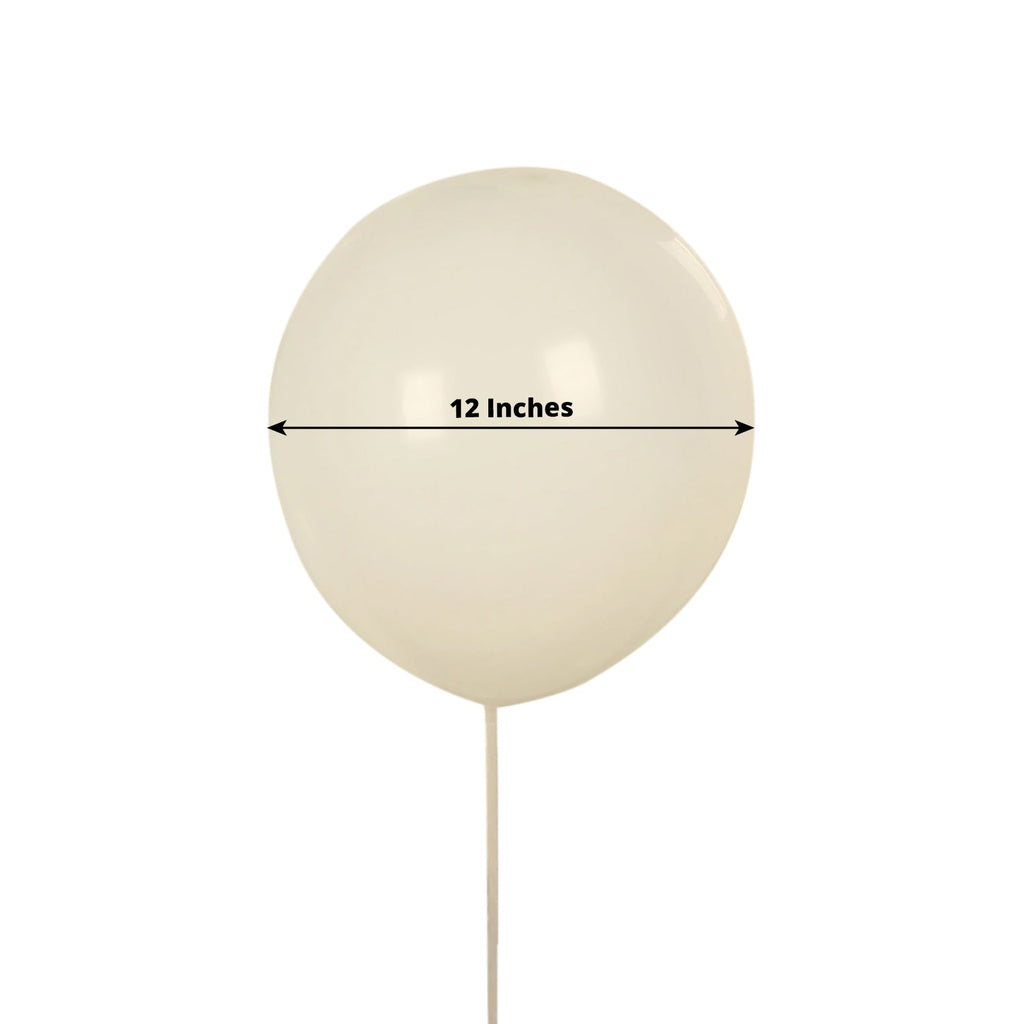 12" Off White Biodegradable Balloons | TableclothsFactory