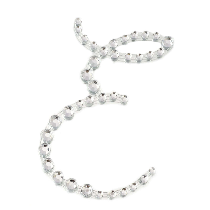Clear Rhinestone Monogram Letter Stickers | TableclothsFactory