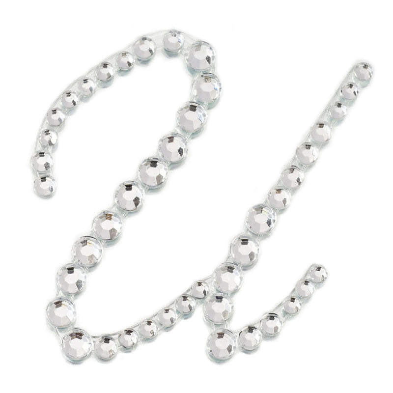 Clear Rhinestone Monogram Letter Stickers | TableclothsFactory