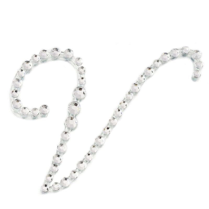 Clear Rhinestone Monogram Letter Stickers | TableclothsFactory