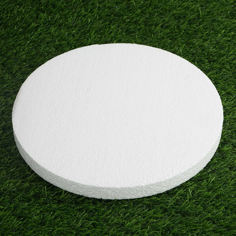 8" White StyroFoam Discs - 12 Pack | TableclothsFactory