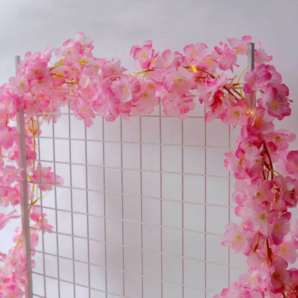 Cherry Blossom Garland String Lights Pink 6ft | TableclothsFactory