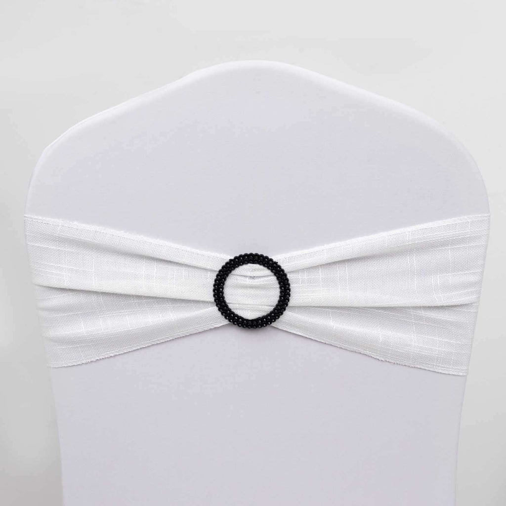 Diamond Circle Sash Buckle 2.5" Black | TableclothsFactory