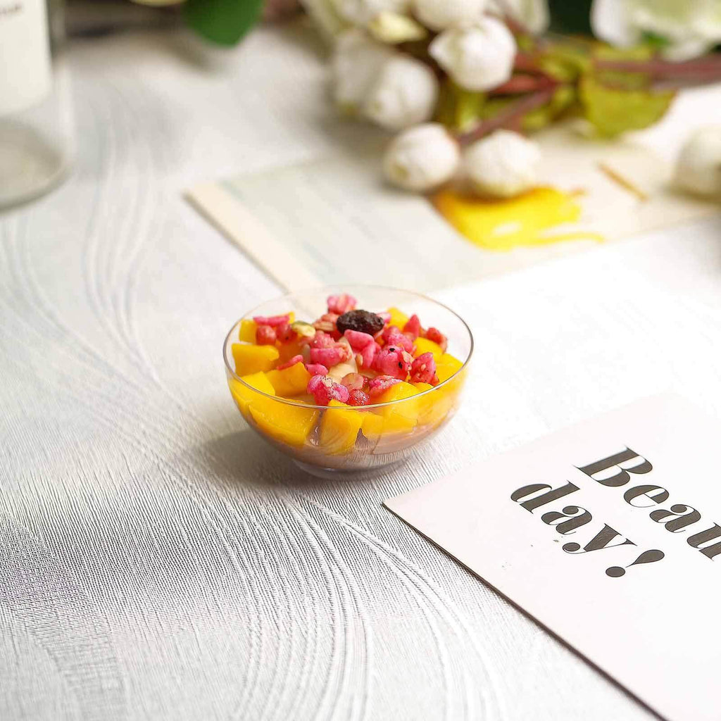 Plastic Mini Dipping Bowls 2oz Clear | TableclothsFactory