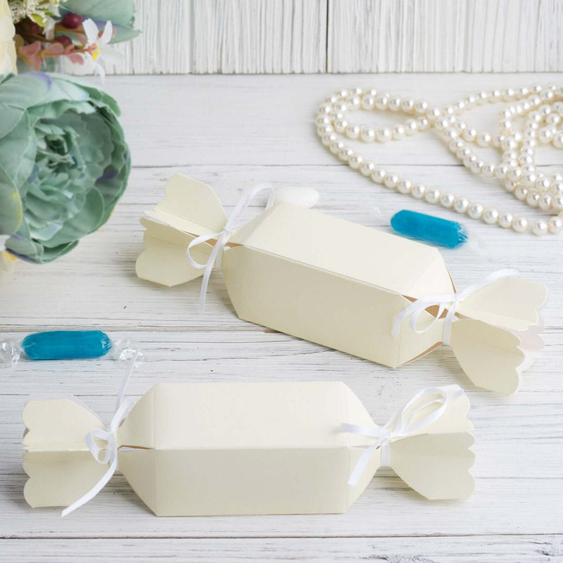 Ivory Candy Shape Gift Boxes 25 Pack | TableclothsFactory