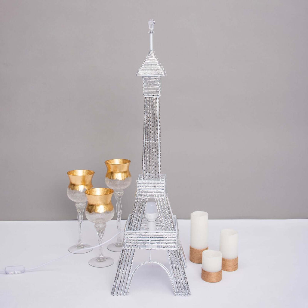 3.5ft Color Changing LED Eiffel Tower Lamp | TableclothsFactory