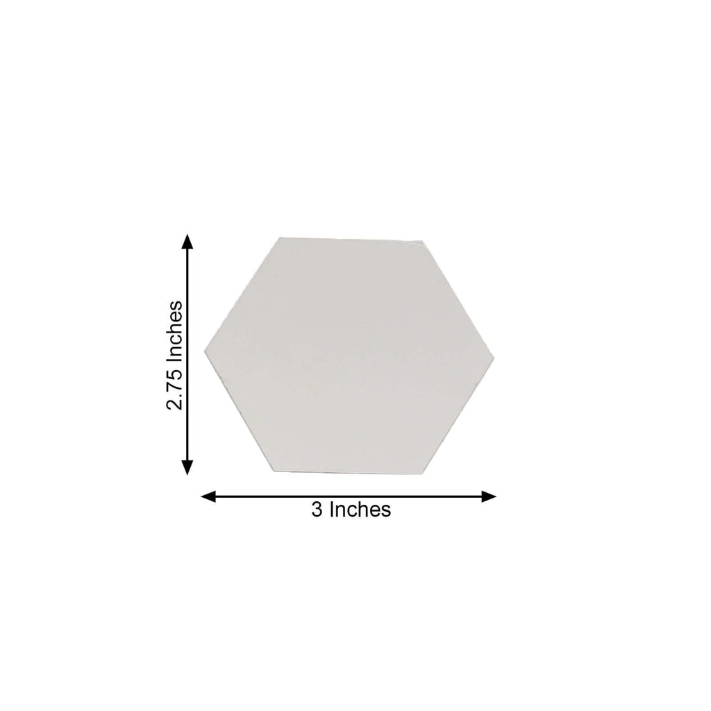 Hexagon Acrylic Mirror Wall Stickers 12 Pack | TableclothsFactory
