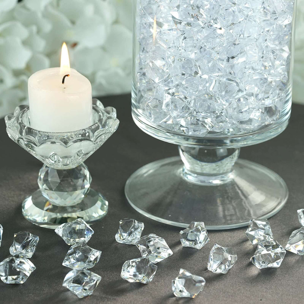 Clear Acrylic Ice Bead Vase Fillers 300 Pcs | TableclothsFactory