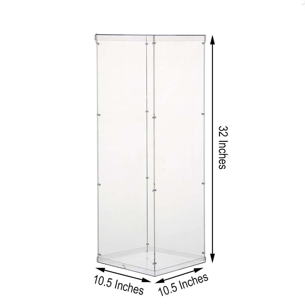32" Clear Acrylic Display Box | TableclothsFactory
