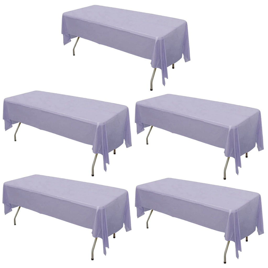 Plastic Rectangle Table Covers 54"x108" Lavender Lilac | TableclothsFactory