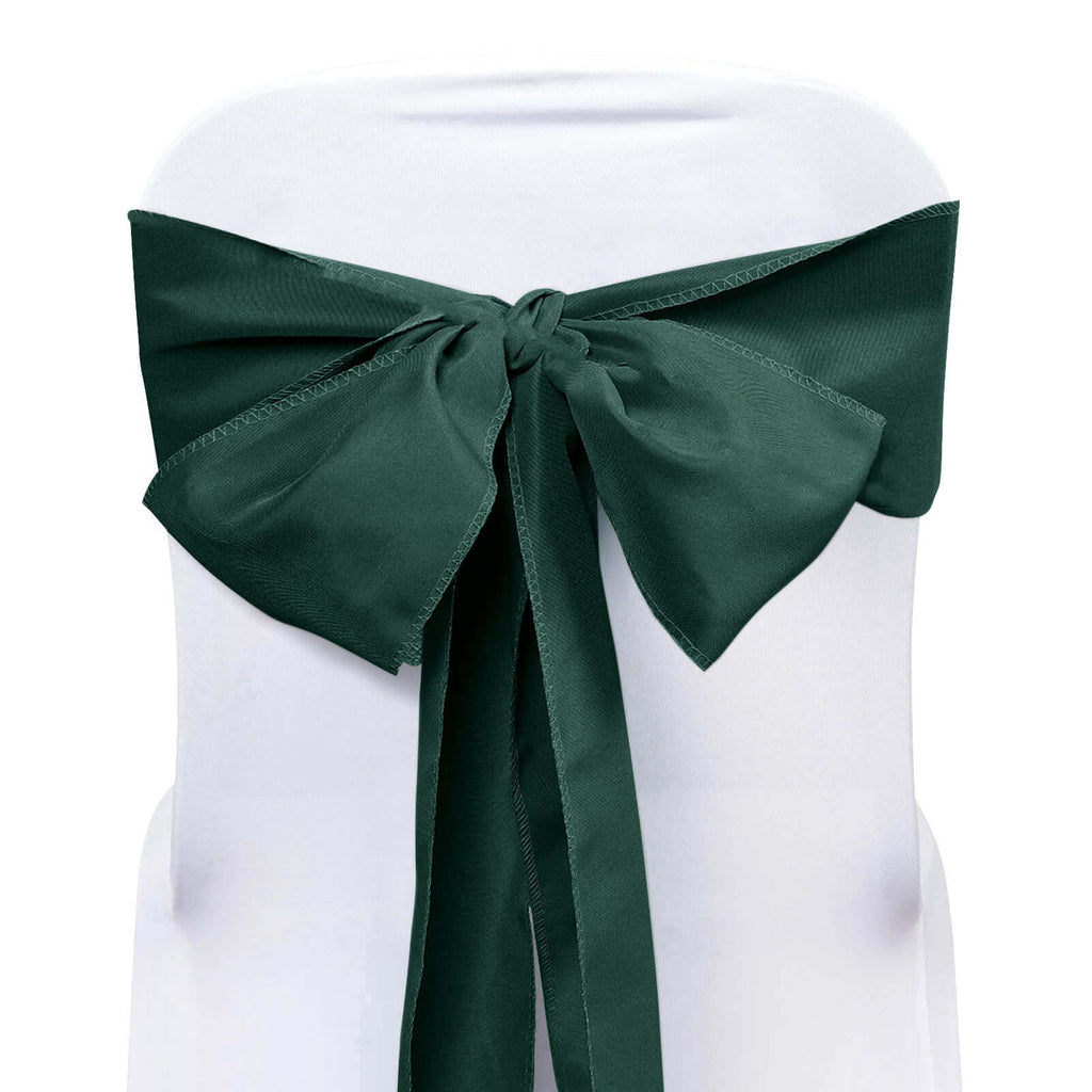 Polyester Chair Sashes 6"x108" Emerald Green | TableclothsFactory