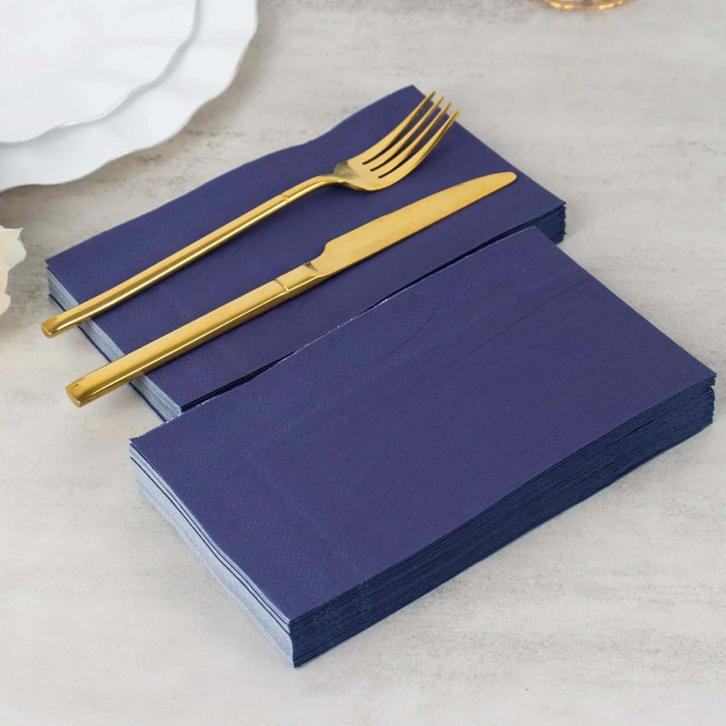 Soft 2-Ply Paper Napkins Navy Blue | TableclothsFactory