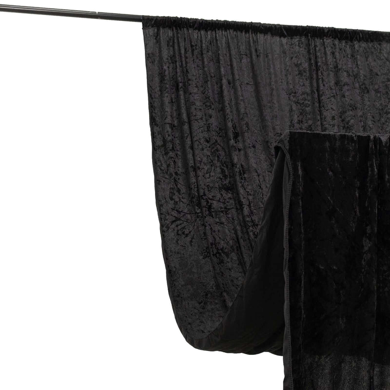Black Velvet Event Curtain Drapes 5ftx12ft | TableclothsFactory
