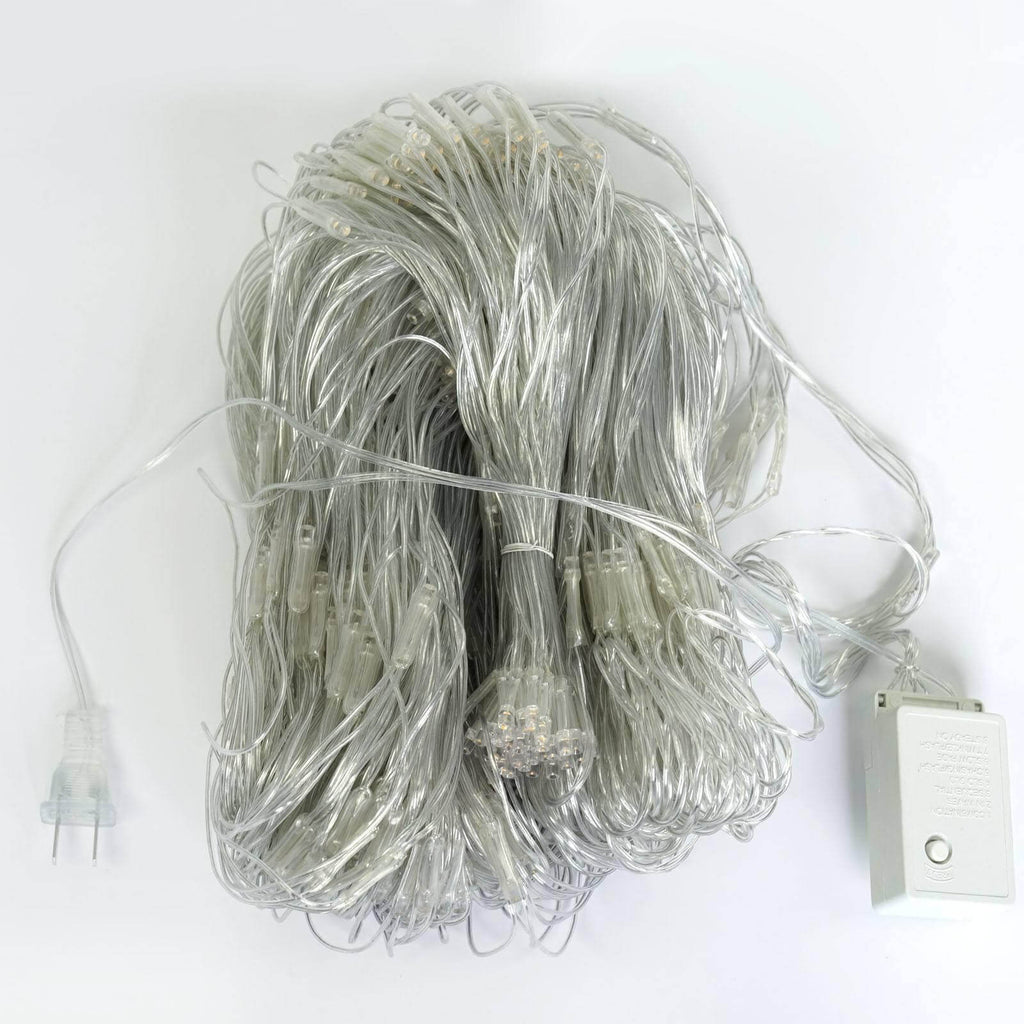 20ftx10ft Clear LED Fish Net Lights | TableclothsFactory