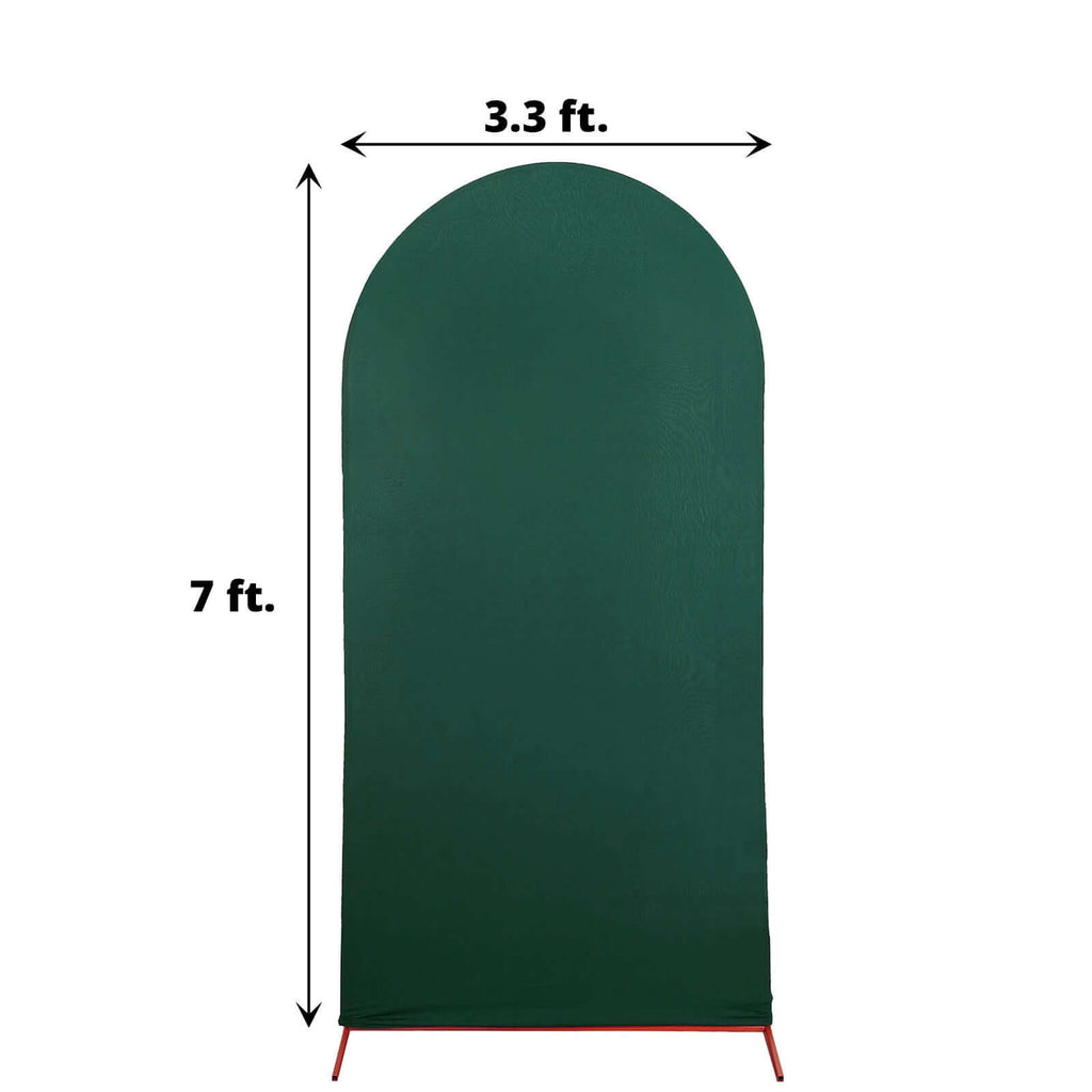 7ft Matte Hunter Green Spandex Backdrop Cover | TableclothsFactory
