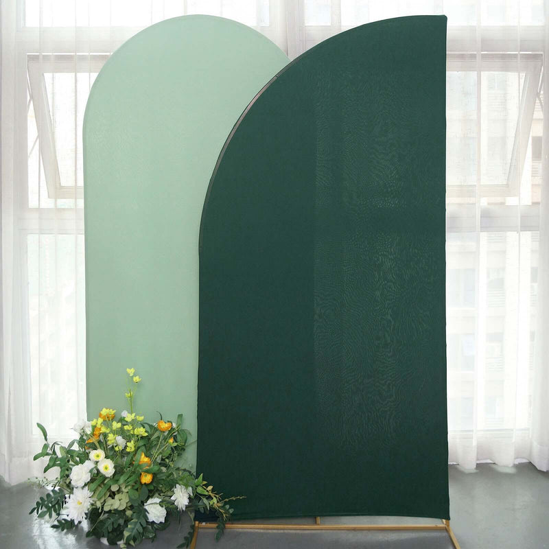 Matte Hunter Green Spandex Backdrop Covers | TableclothsFactory