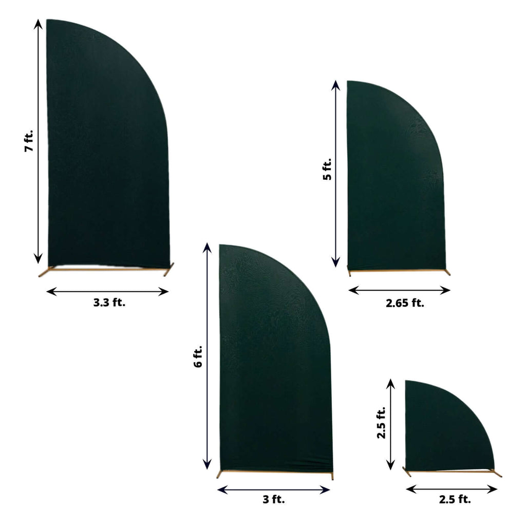Matte Hunter Green Spandex Backdrop Covers | TableclothsFactory