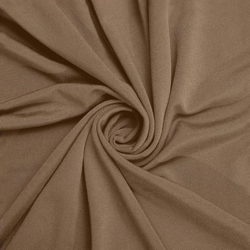 7ft Matte Taupe Spandex Fitted Backdrop Cover | tableclothsfactory.com