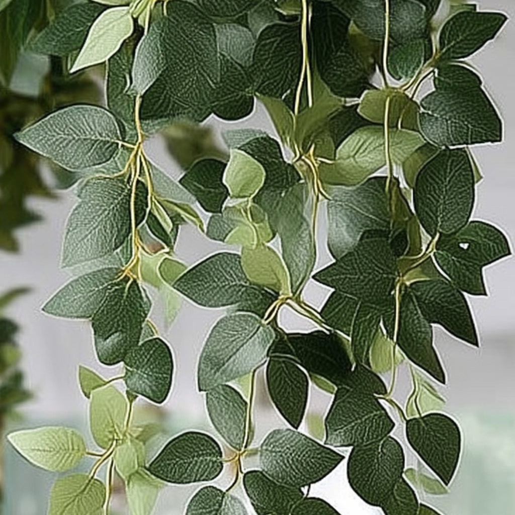 3 pk Silk Rose Leaf Hanging Plants 40" | TableclothsFactory