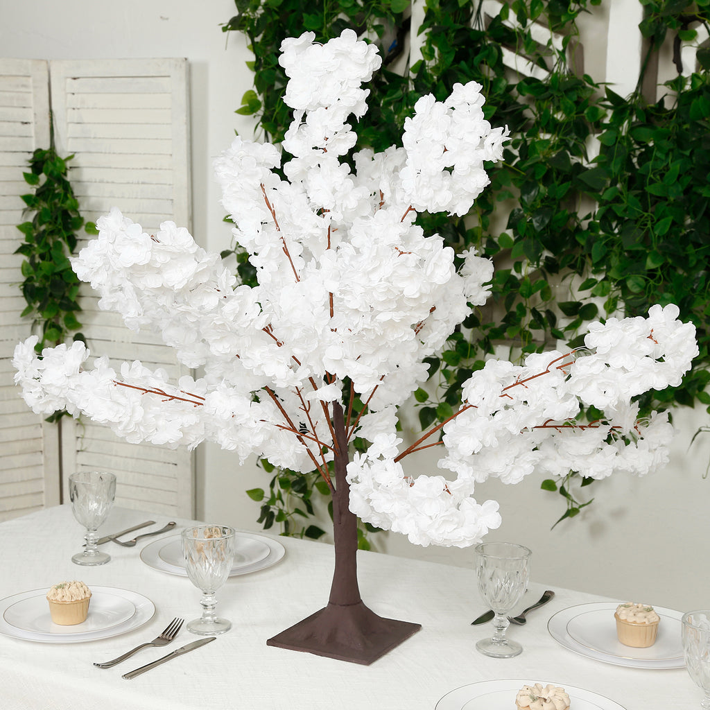 Cherry Blossom 3ft Artificial Tree White | TableclothsFactory