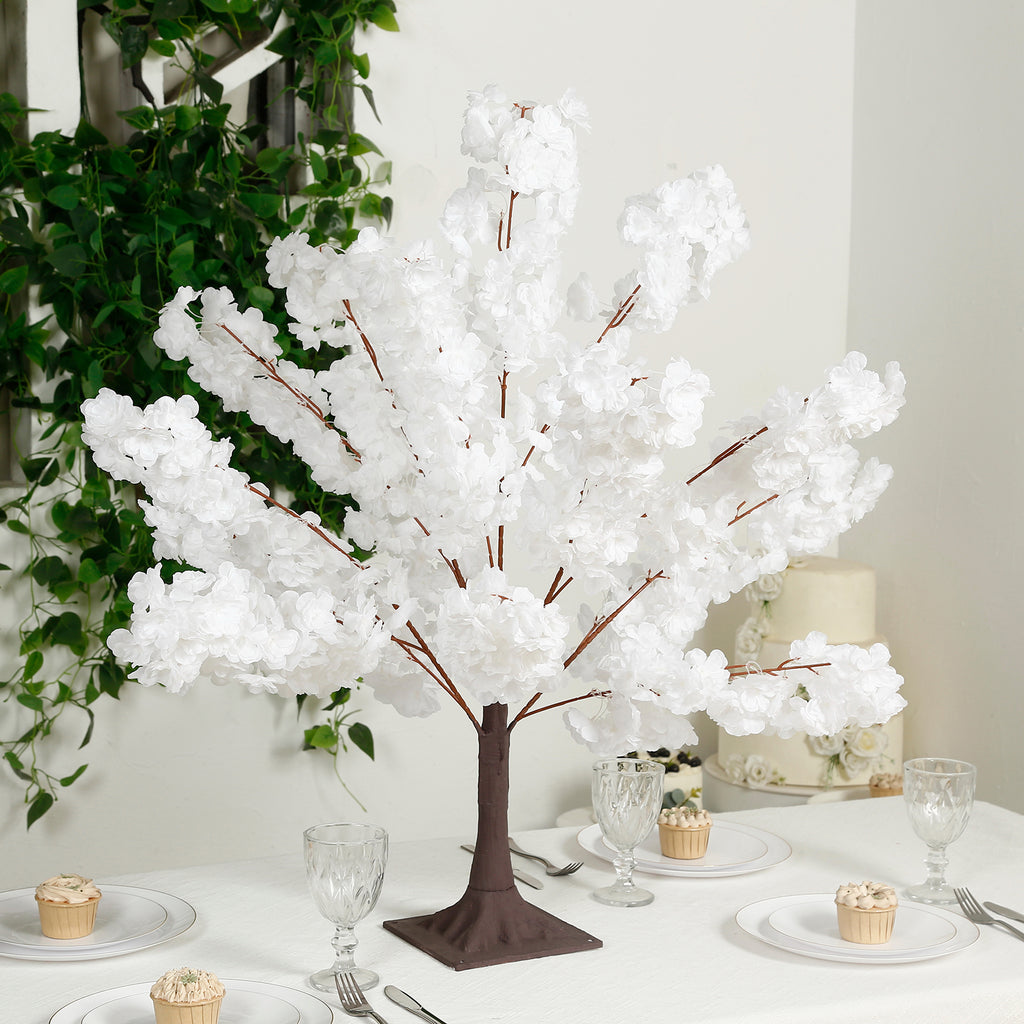 Cherry Blossom 3ft Artificial Tree White | TableclothsFactory