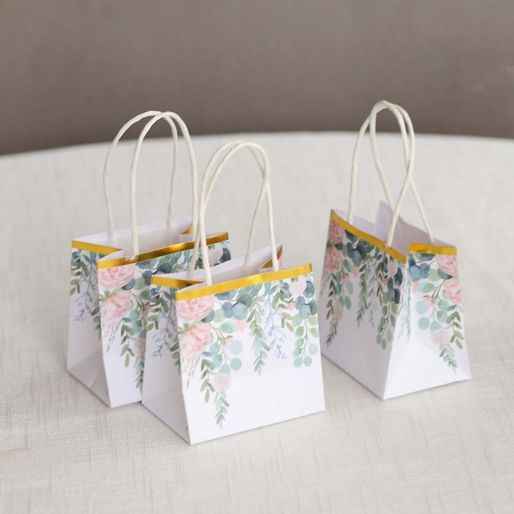 Peony Flower Gift Bags 12 Pack | tableclothsfactory.com