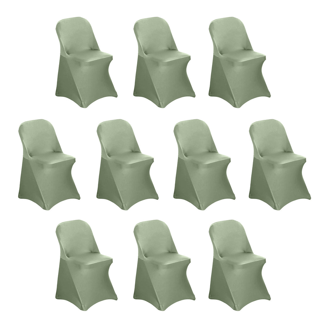 10 Pack Spandex Folding Chair Cover Dusty Sage Green by ...