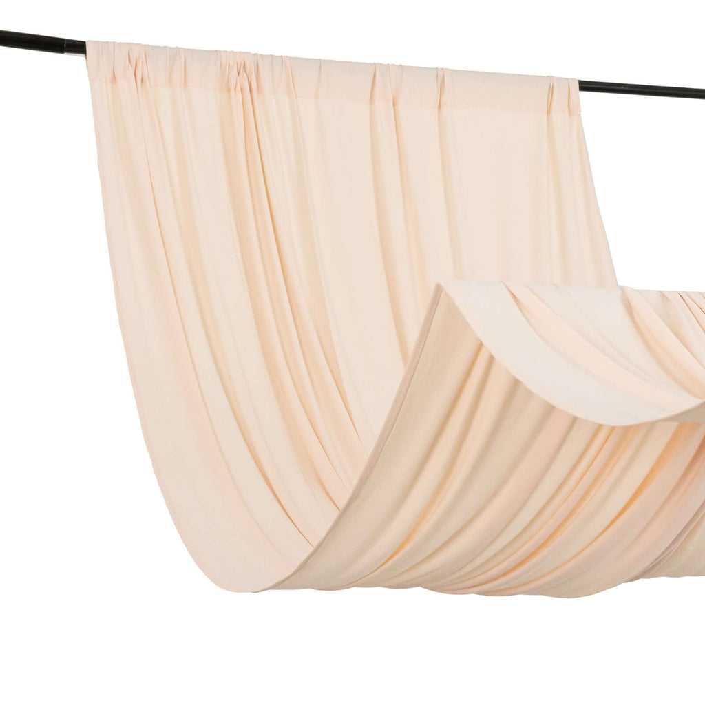 Blush 4-Way Stretch Spandex Curtain Drapes | tableclothsfactory.com