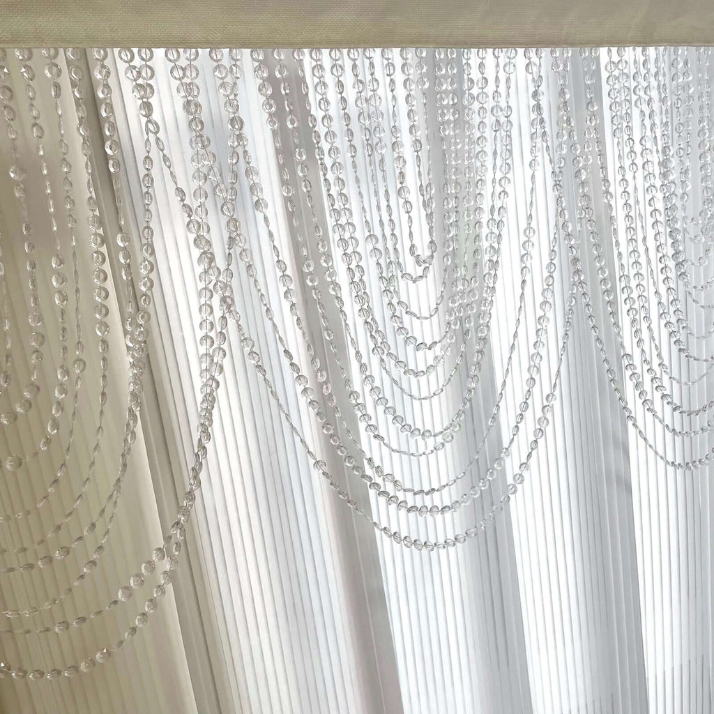 Acrylic Crystal Bead Curtain Valance | Tableclothsfactory.com