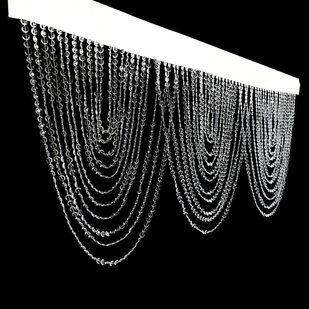Acrylic Crystal Bead Curtain Valance | Tableclothsfactory.com