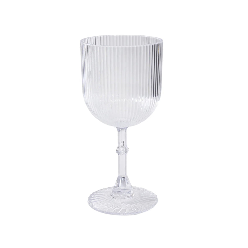 Ribbed Plastic Goblets Clear 9oz by TableclothsFactory.com