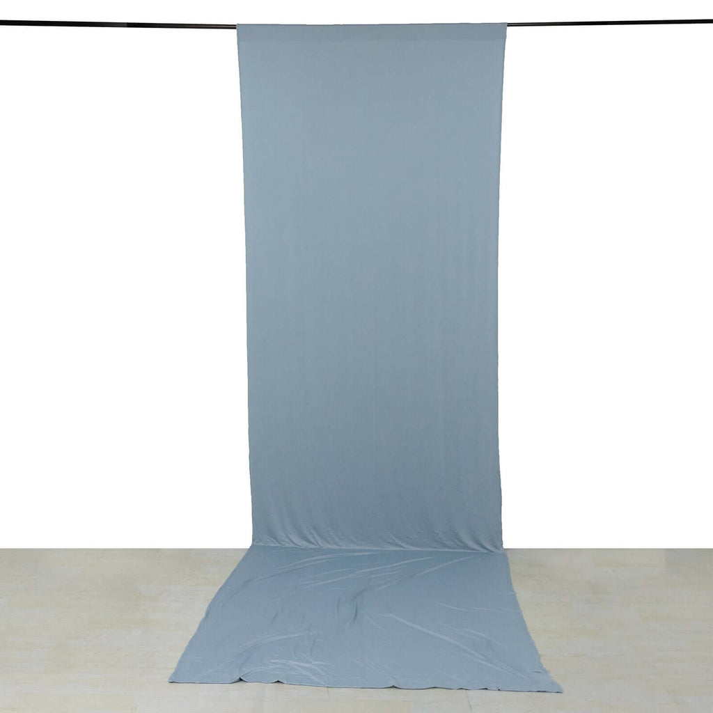 Dusty Blue 4-Way Stretch Spandex Curtain | tableclothsfactory.com