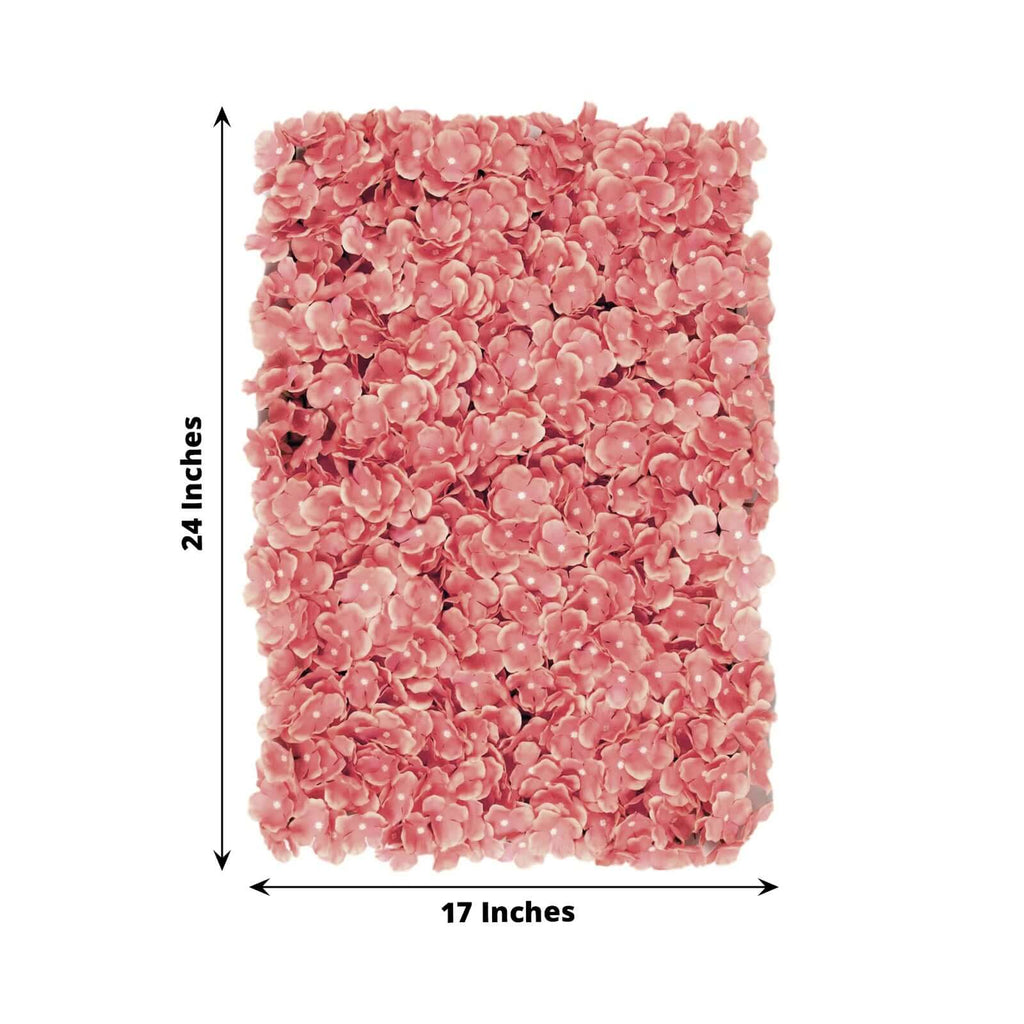 11 Sq Ft. | Dusty Rose Hydrangea Flower Wall Mat