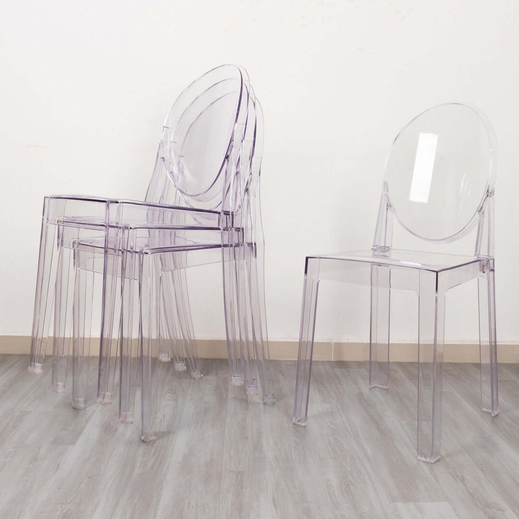 Clear Acrylic Ghost Banquet Chairs 4 Pack | tableclothsfactory.com
