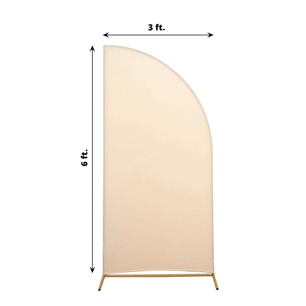 6ft Matte Beige Spandex Backdrop Cover