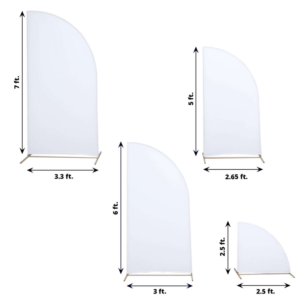 Set Of 4 | Matte White Backdrop Stand Covers