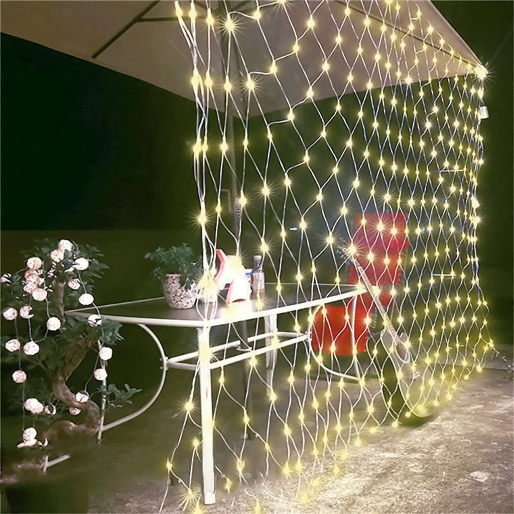 20ftx10ft Clear LED Fish Net Lights | TableclothsFactory