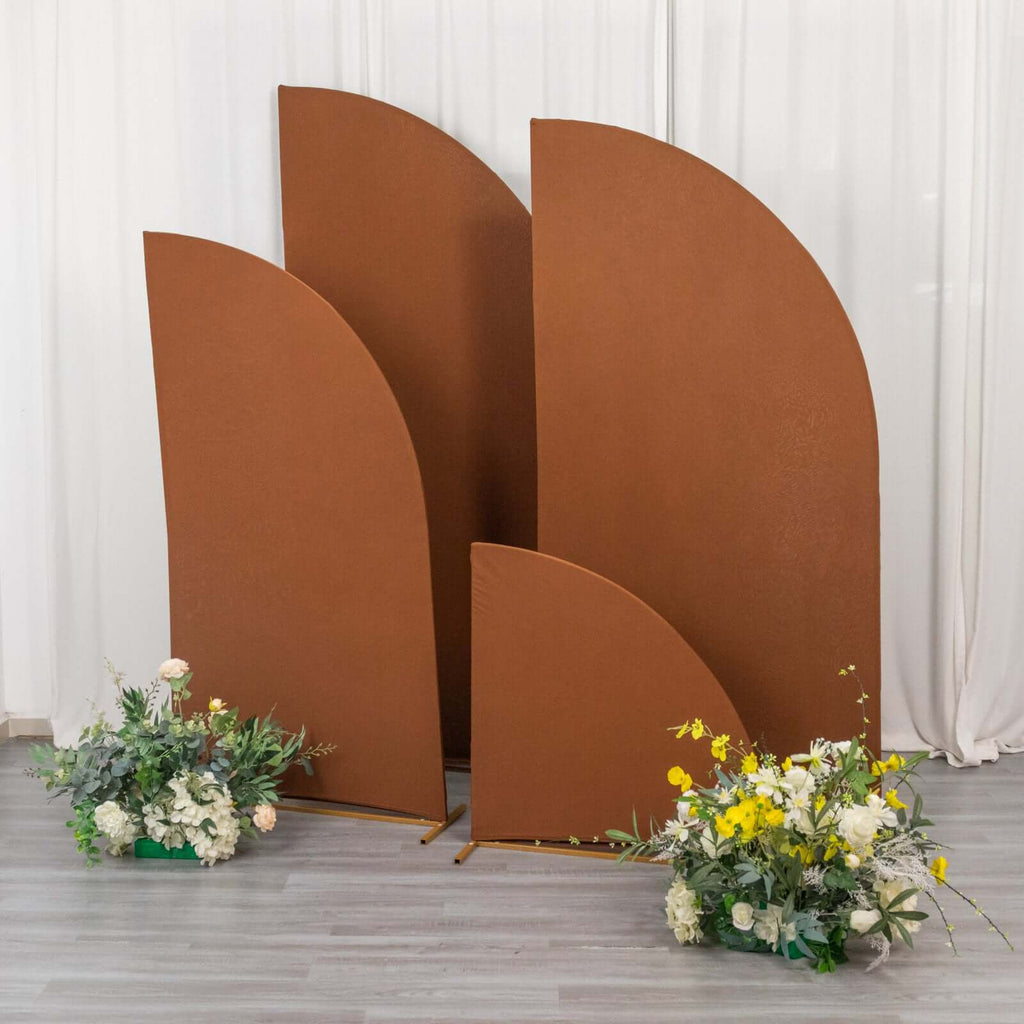 Set Of 4 | Cinnamon Brown Backdrop Stand Covers