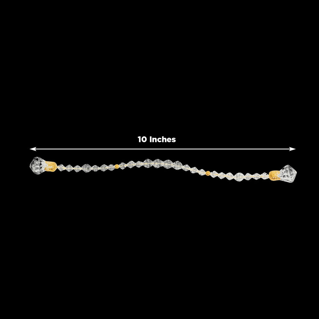 Crystal Beaded Napkin Rings 10pk Gold | TableclothsFactory