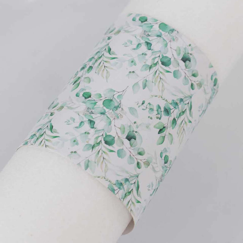 50 Pack Floral Disposable Napkin Rings | tableclothsfactory.com