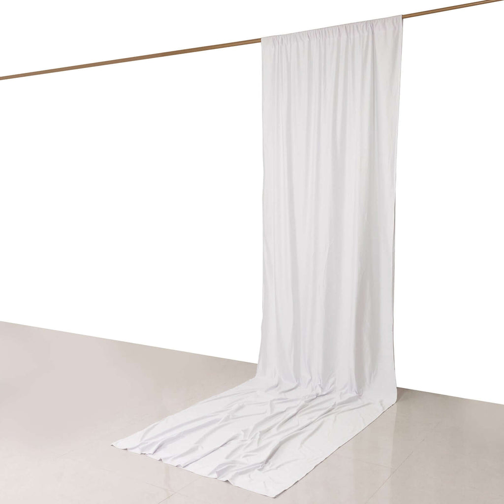 White Scuba Polyester Event Curtain Drapes 5ftx14ft ...
