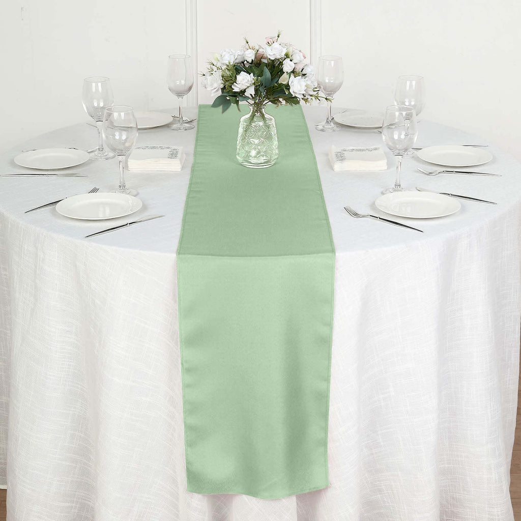 Polyester Table Runner 12"x108" Sage Green by TableclothsFactory.com