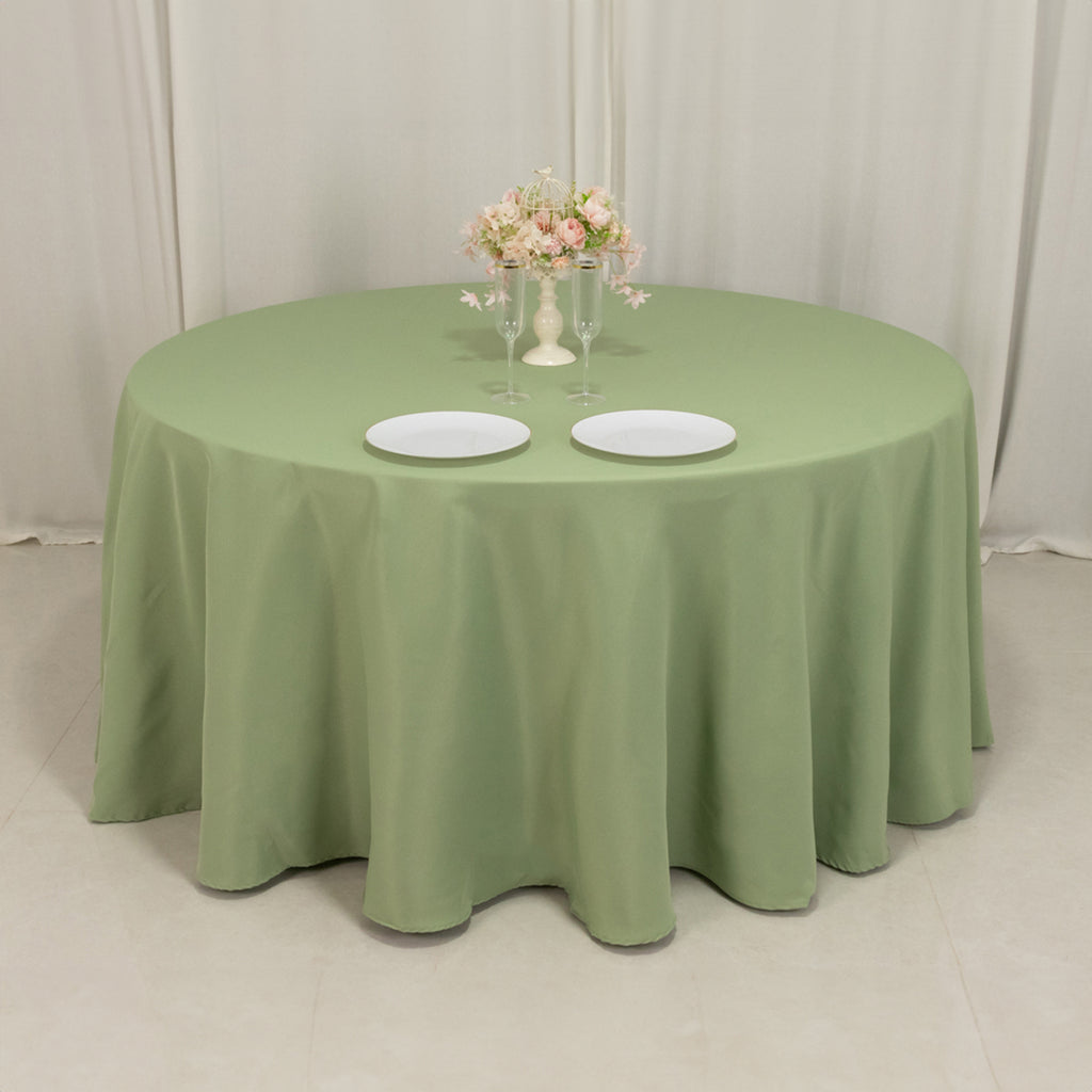 Premium Polyester Tablecloth 120" Sage Green by TableclothsFactory.com